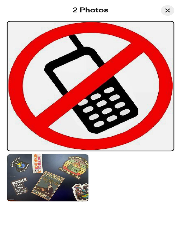 No Cellphones Allowed Sign Sticker Decal EBay | PDF