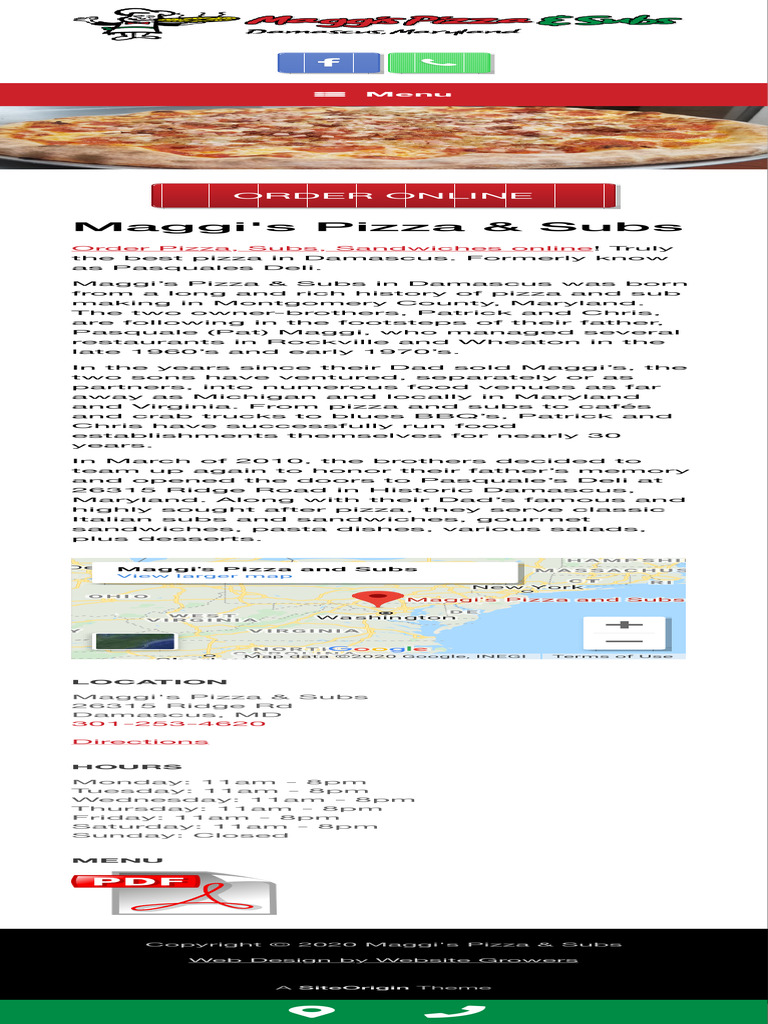 Maggi's Pizza & Subs in Damascus, MD | PDF