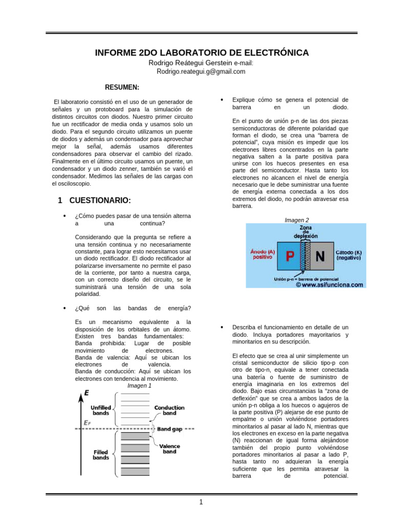 2do-lab | PDF | Rectificador | Diodo