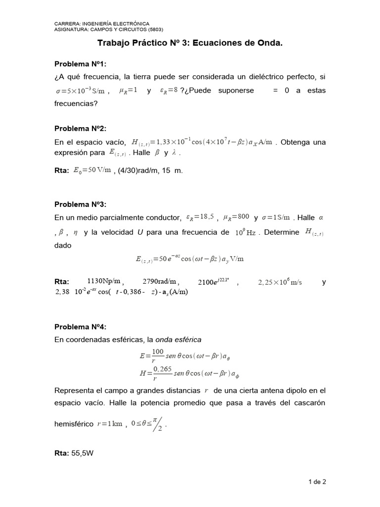 TP3 - Ecuaciones de Onda | PDF | Olas | Física