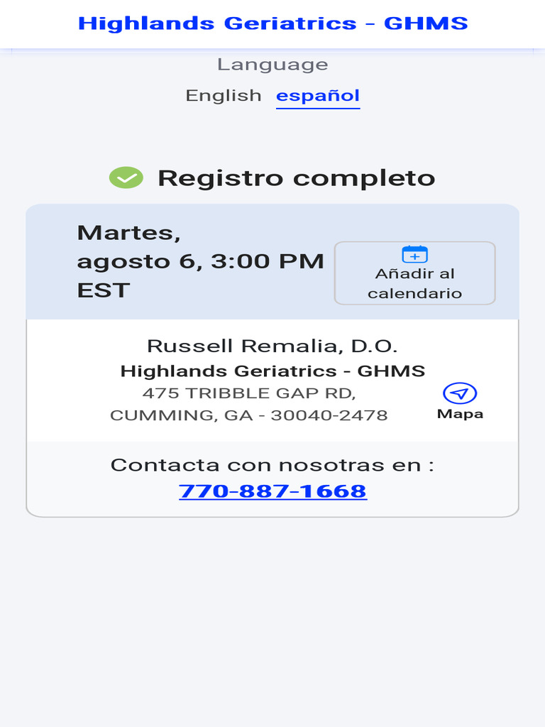 Highlands Geriatrics - GHMS | PDF