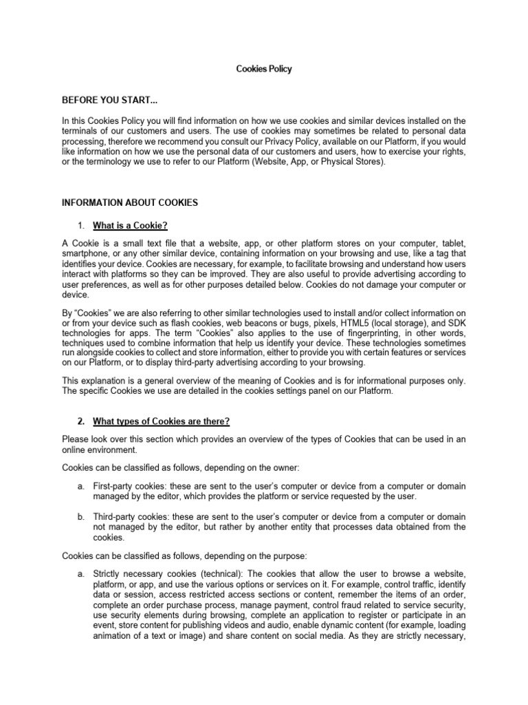 Pullandbear Cookies Policy en | PDF | Http Cookie | Mobile App