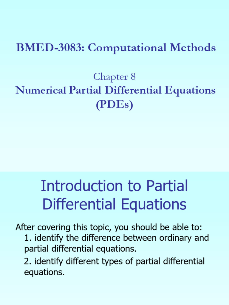 Chapter 8 Numerical Partial Differential Equations (PDEs) - Unlocked ...