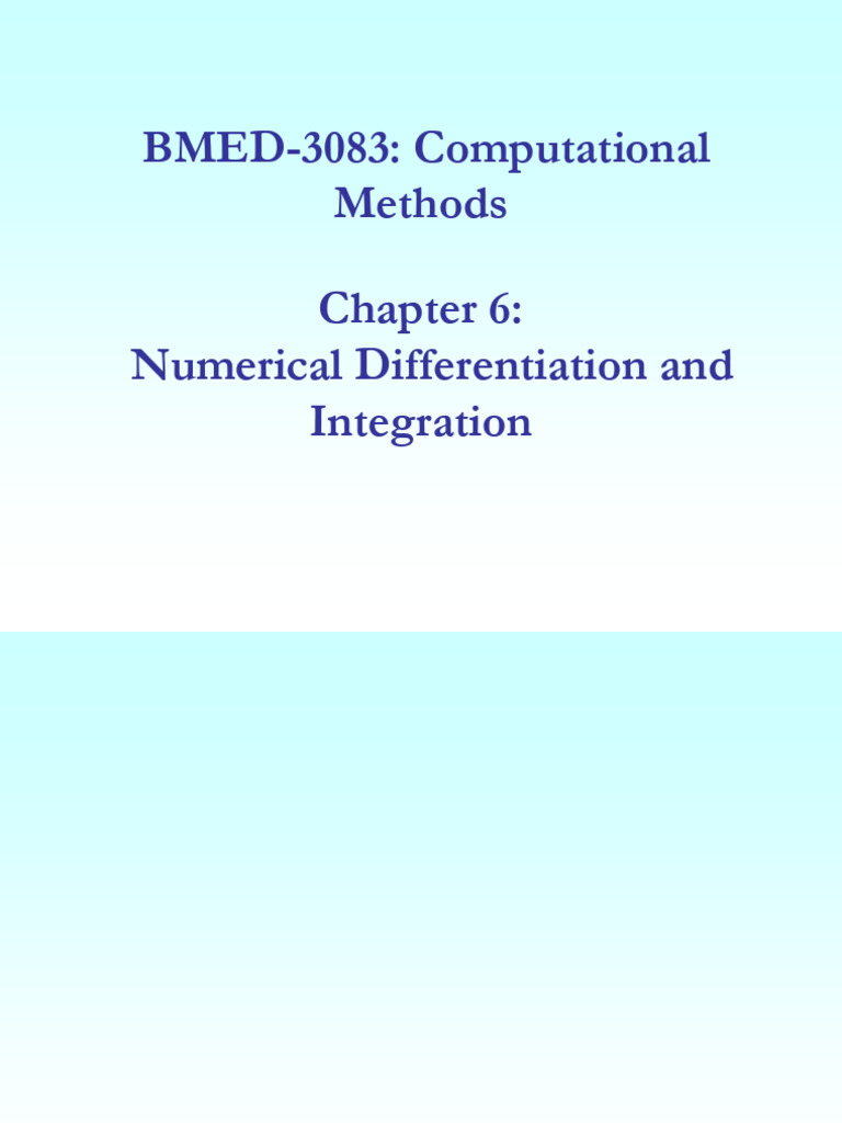 Chapter 6 Numerical Differentiation and Integration-Unlocked | PDF ...
