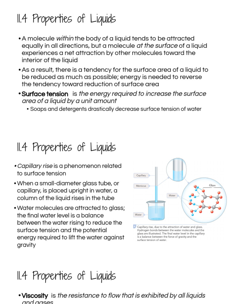 11.4-11.7 Notes Properties & IMF | PDF | Intermolecular Force ...