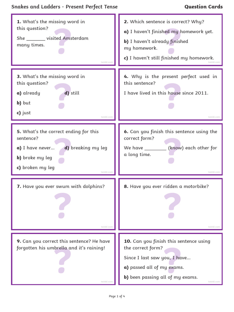 Question Cards Dice and Counters | PDF | Language Mechanics | Grammar