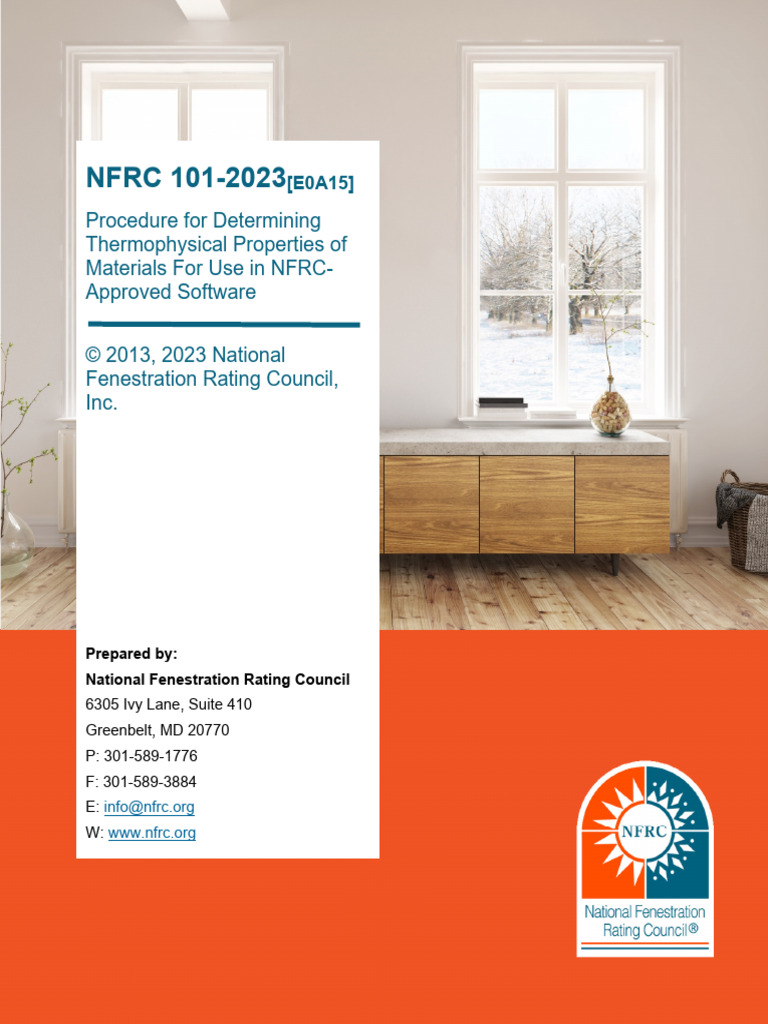NFRC 101 | PDF | Window | Physical Phenomena