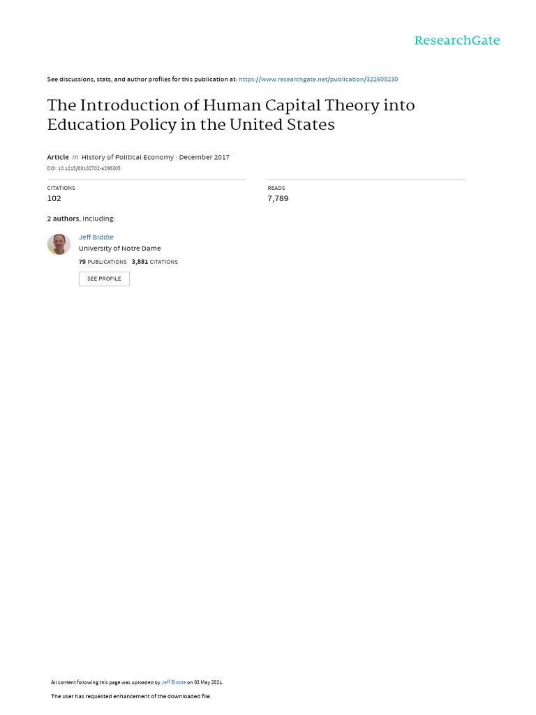 PublishedArticle | PDF | Human Capital | Economics