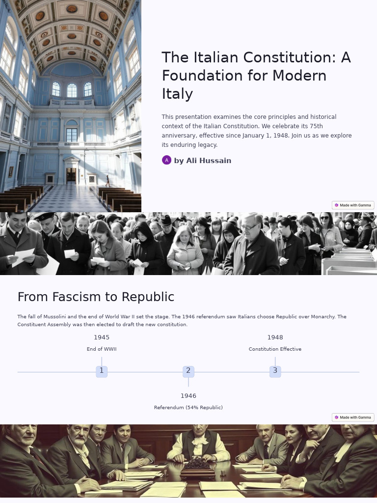 The Italian Constitution A Foundation For Modern Italy | PDF | Republic ...