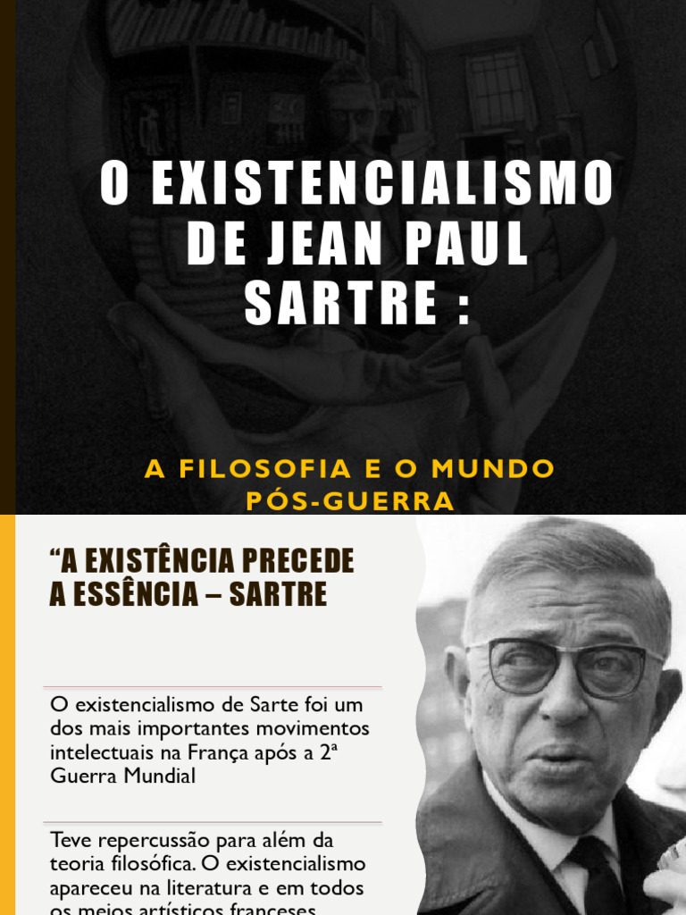 Existencialismo de Sartre | PDF | Existencialismo | Jean Paul Sartre