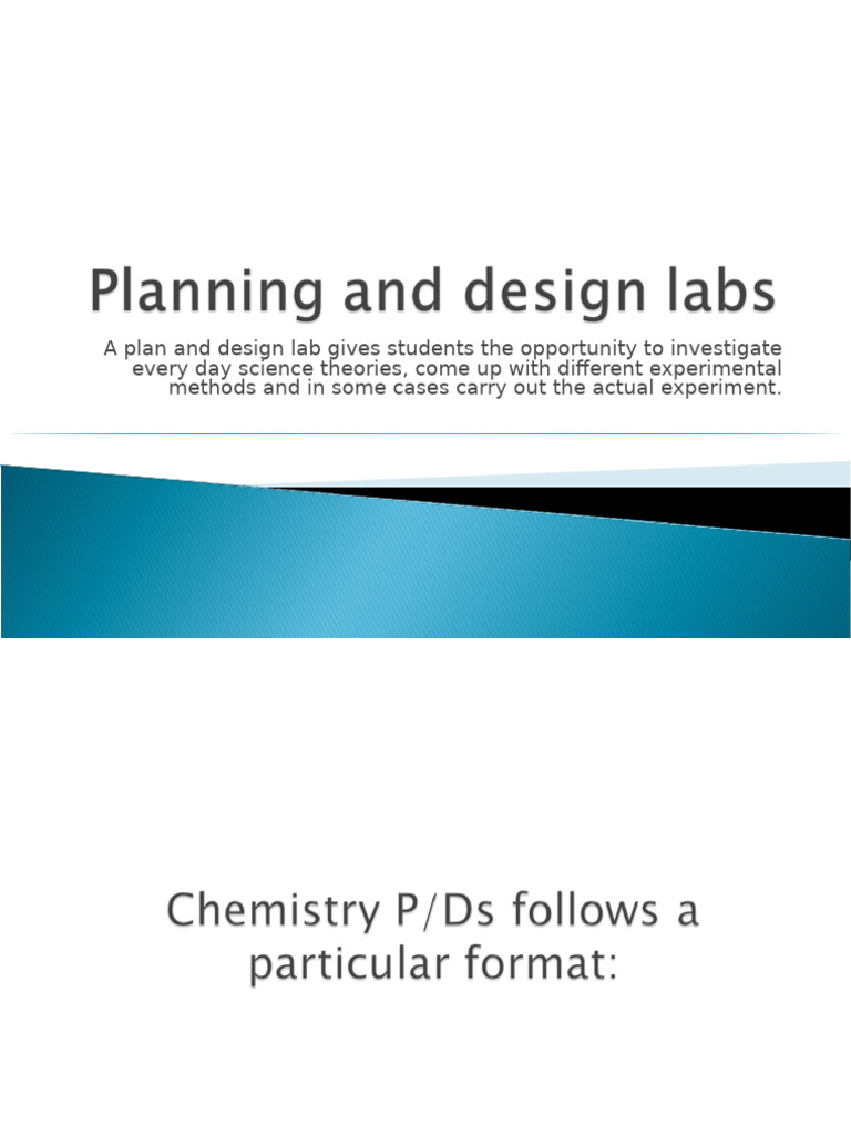Planning and Design Labs | PDF | Experiment | Scientific Method
