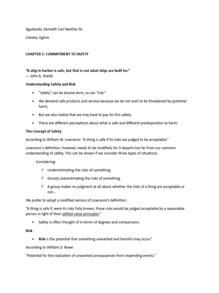 LCEN01E-Chapter-5-6 (1) | PDF | Risk | Conflict Of Interest