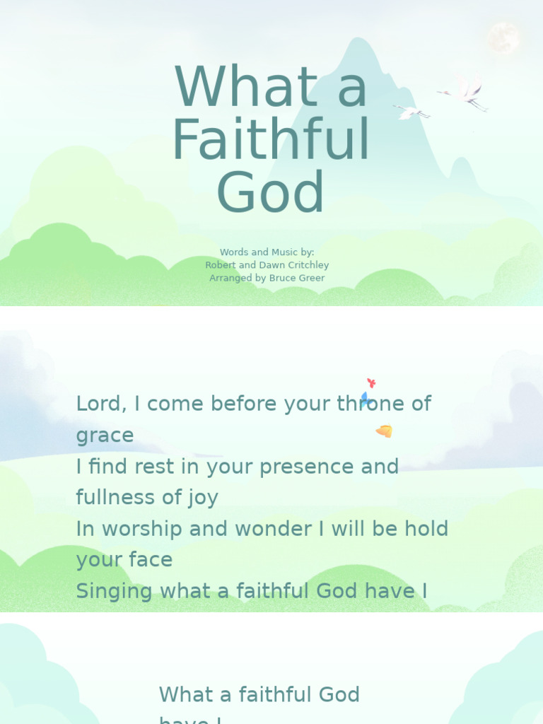 What a Faithful God Lyrics | PDF