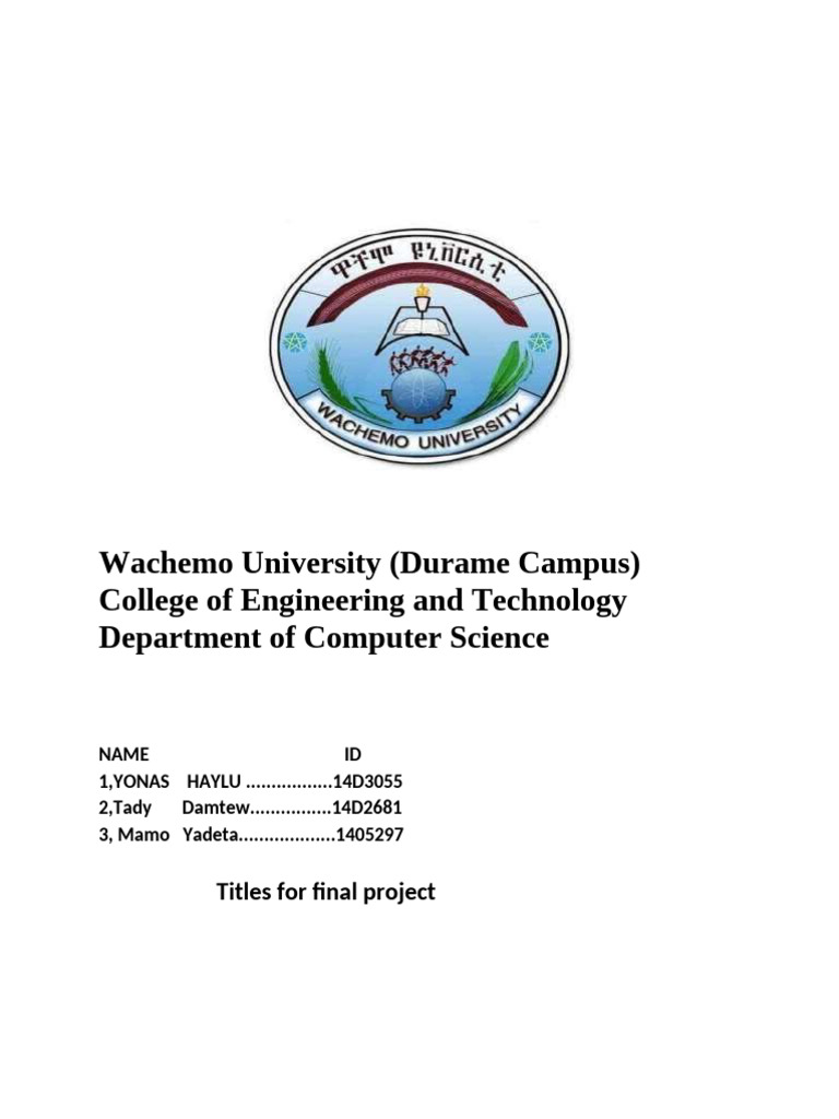 Wachemo University TEEEE | PDF | Php | Computer Programming