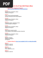 Tagalog Mass Songs | PDF