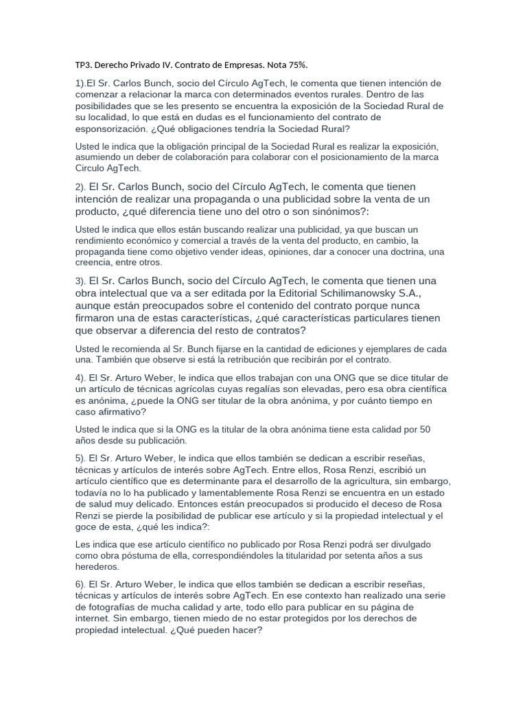 Contratos y Propiedad Intelectual en AgTech | PDF | Publicación | Patentar