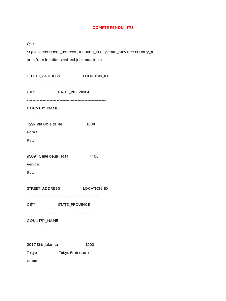 compte rendu tp jointure | PDF