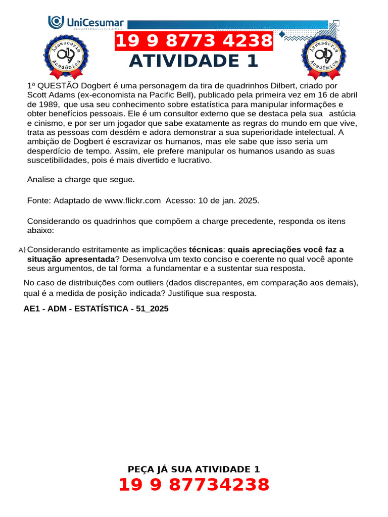 1 QUESTÃO Dogbert É Uma Personagem Da Tira de Quadrinhos Dilbert ...