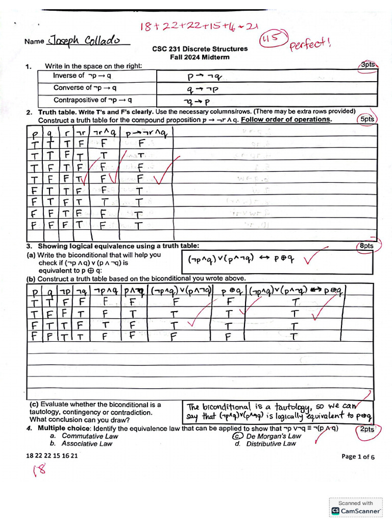 CSC 231 Midterm - Fall 2024 (1) | PDF