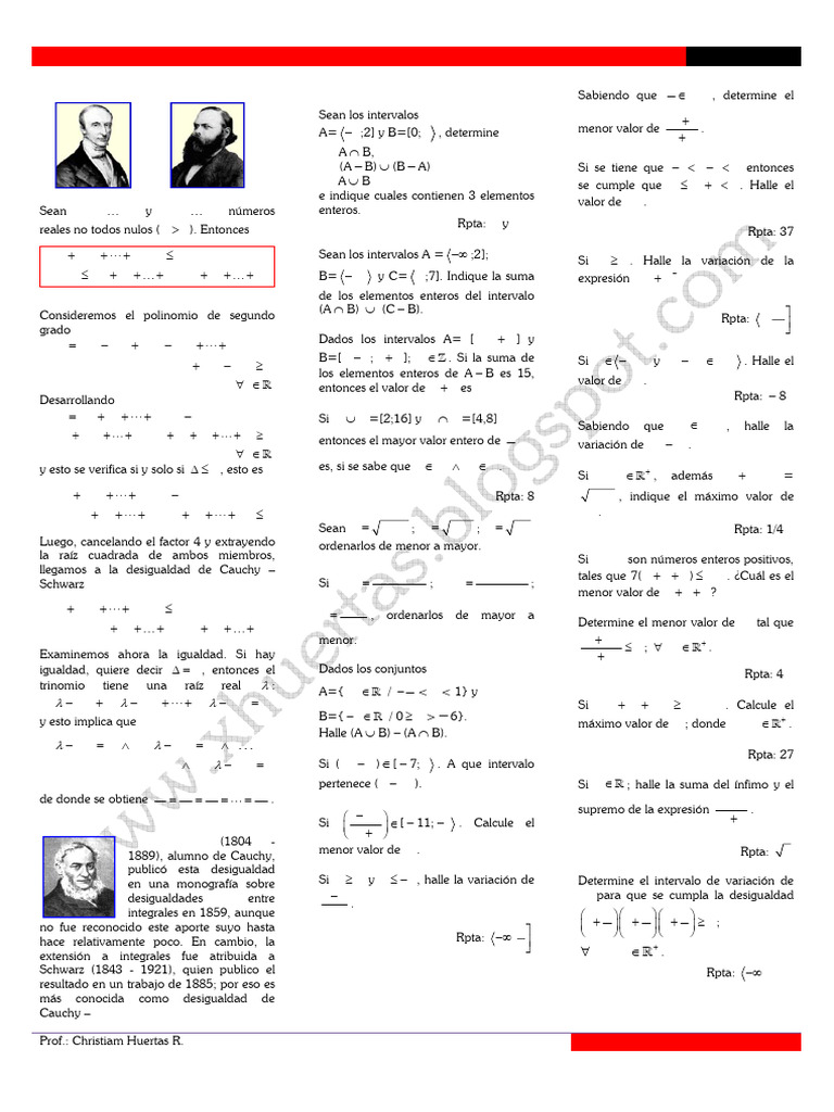 Desigualdades 2 | PDF | Números | Álgebra