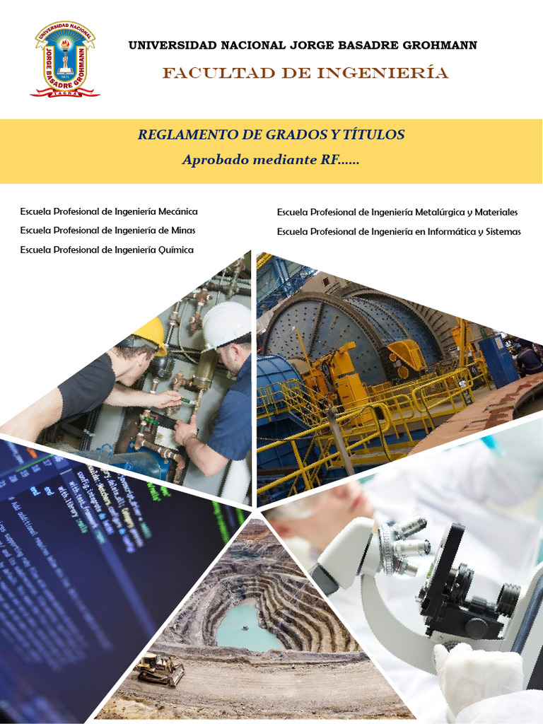 Reglamento de Grados y Titulos de La Facultad de Ingenieria 2021 | PDF | Titulo academico | Plan ...