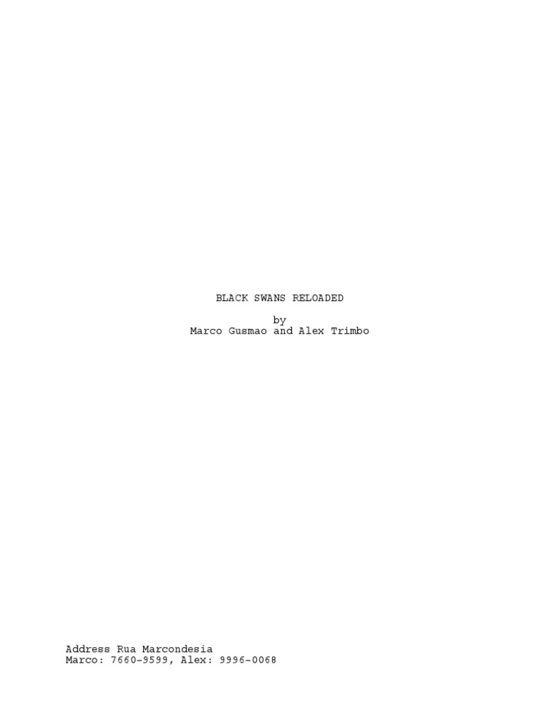 Black Swans 2 Final Script | PDF | Leisure | Violence