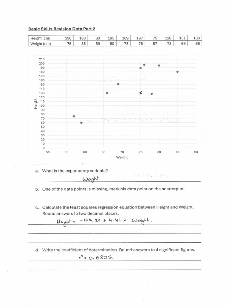 Basic Skills Revision Data Part 2 Solutions | PDF