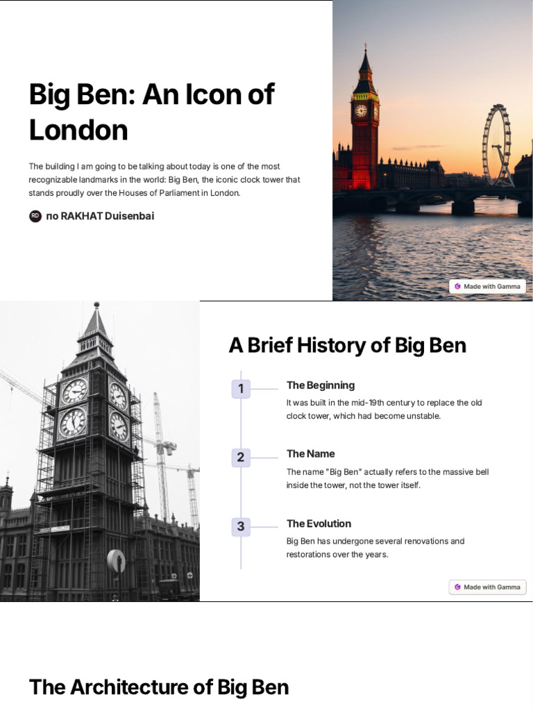 Big Ben An Icon of London | PDF | Architectural Design | Architecture