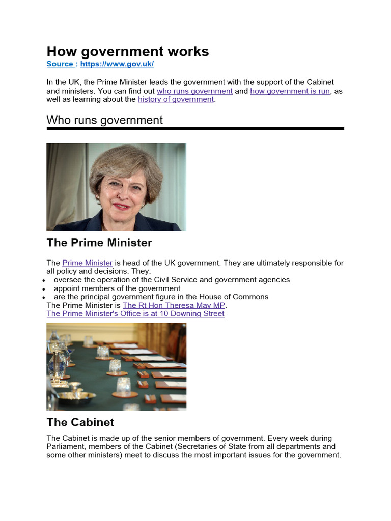 How The Government Works (2de) | PDF | Westminster System Governments ...