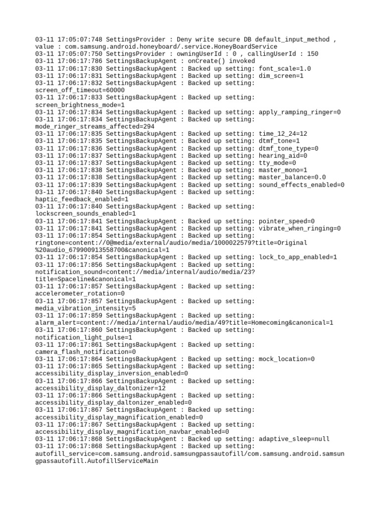 settingsprovider | PDF | Software | System Software