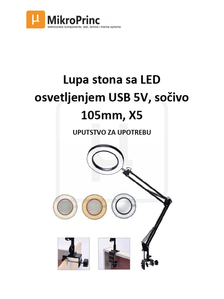 Lupa Stona Sa LED Osvetljenjem USB 5V Socivo 105mm X5 Pdf5ede4a27897cd ...