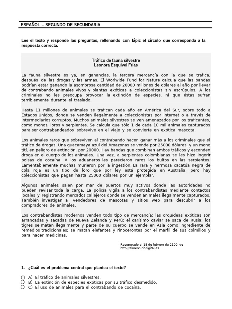 Cuadernillo Fortalecimiento de La Comprension Lectora 1er Grado ...