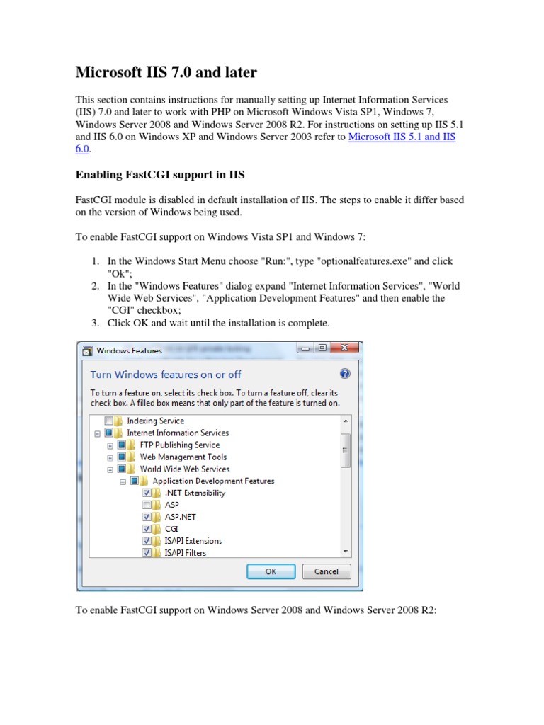 IIS 7+ PHP Setup Guide | PDF | Php | Internet Information Services