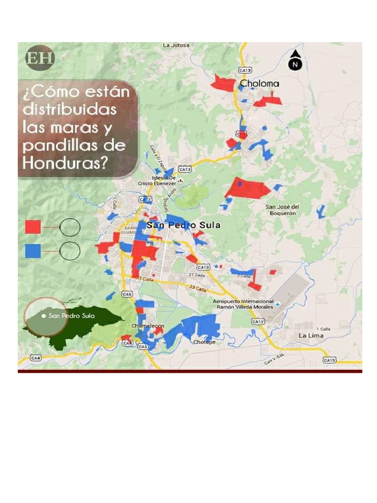 Las Colonias y Barrios Adonde Imperas Las Maras o Delincuencia MAPAS | PDF