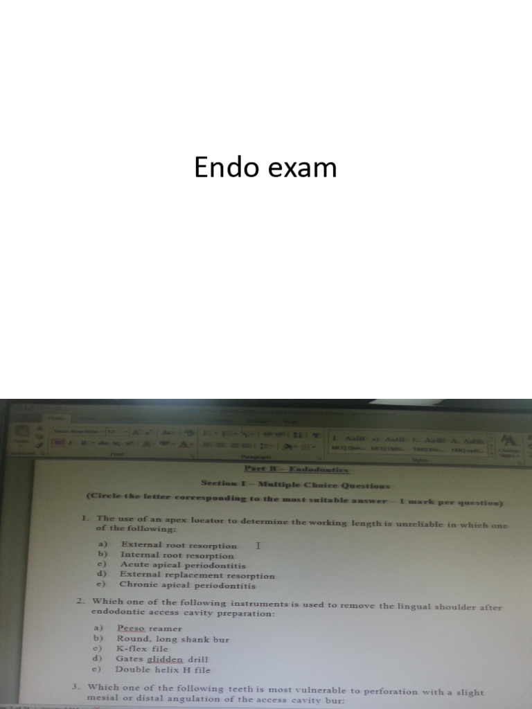 Endo exam | PDF