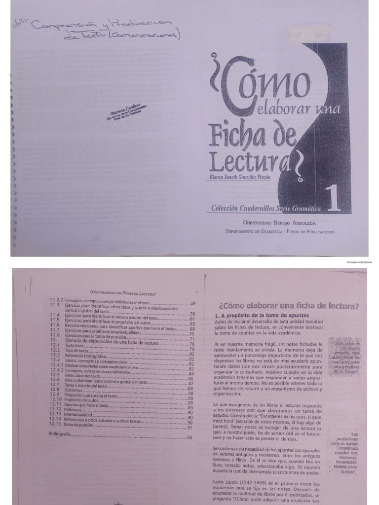 Como Elab Ficha Estudio | PDF