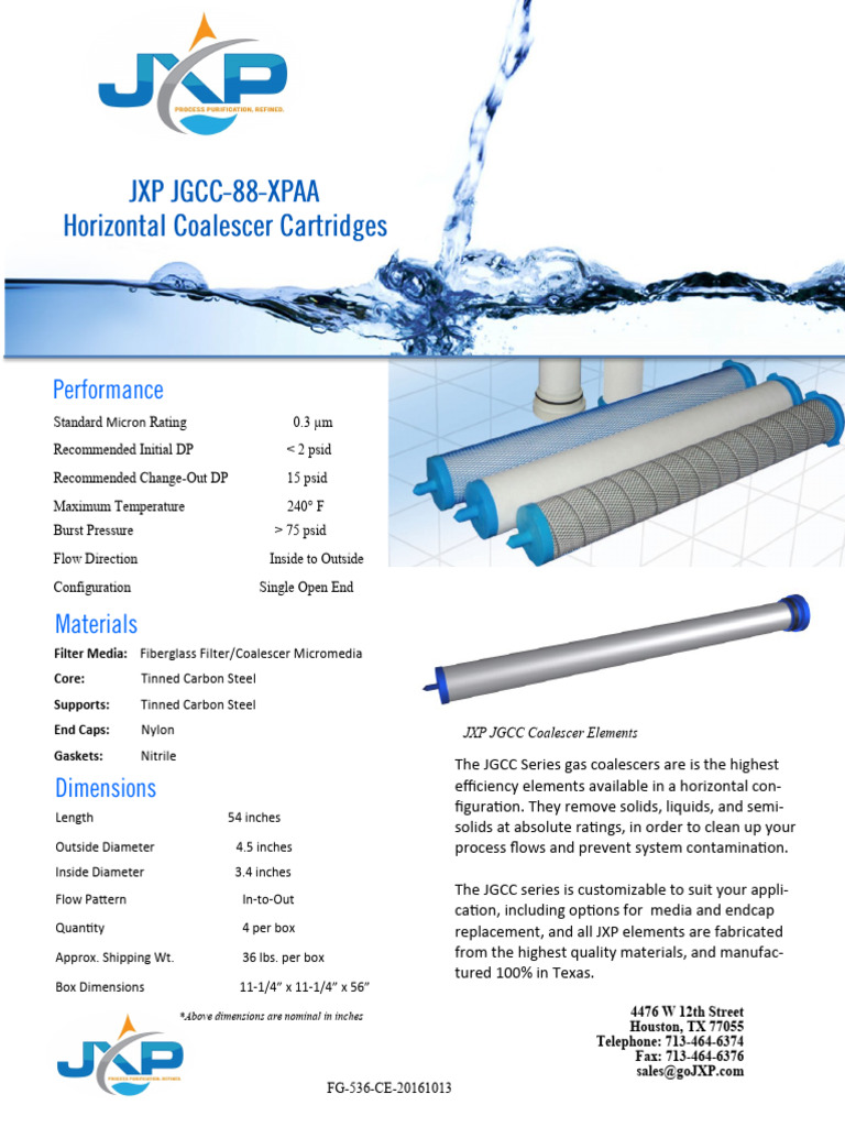 F-815 Element Datasheet- JGCC-88-XPAA | PDF | Secondary Sector Of The Economy | Materials