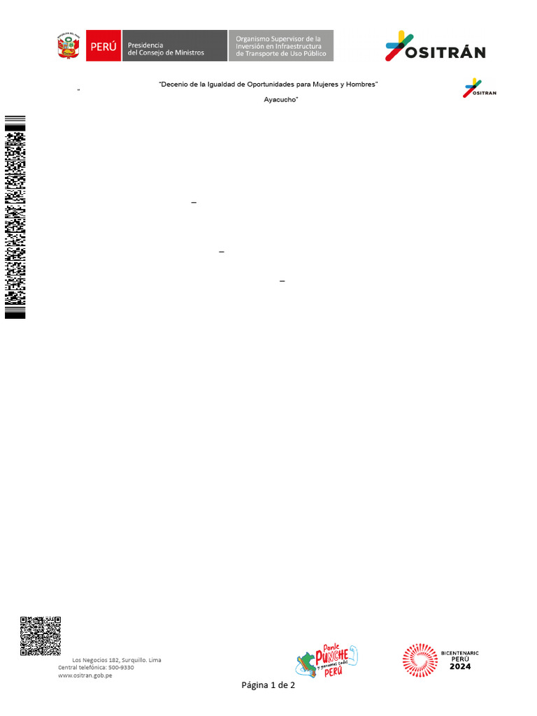 OFICIO N° 07718-2024-GSF-OSITRAN (1) | PDF