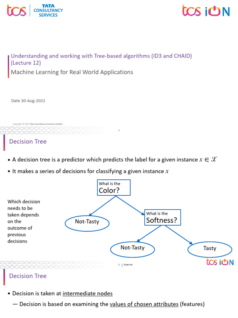 ML TCS Lecture 1608 DecisionTree | PDF | Theoretical Computer Science | Statistical Data Types