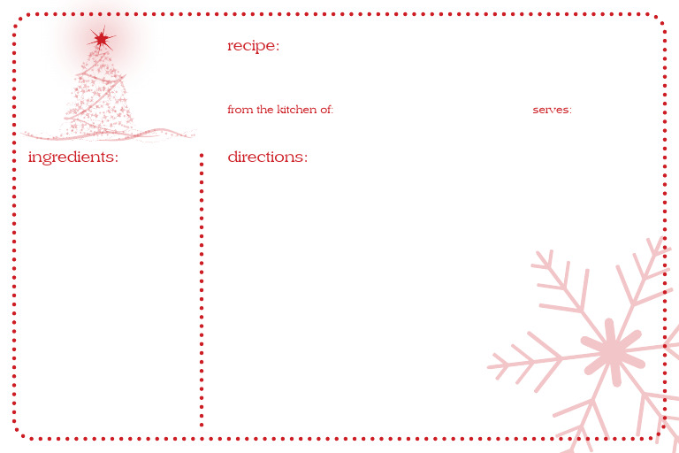 Christmas Recipe Card | PDF