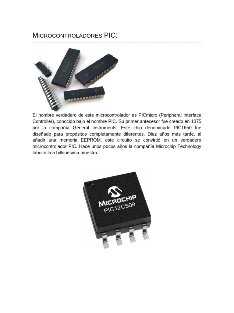 Microcontroladores PIC (1) | PDF