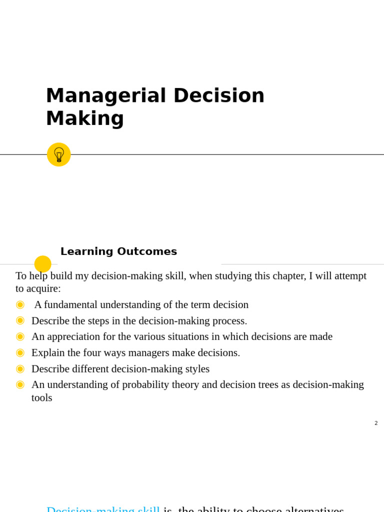 Managerial Decision-Making Essentials | PDF | Decision Making | Rationality
