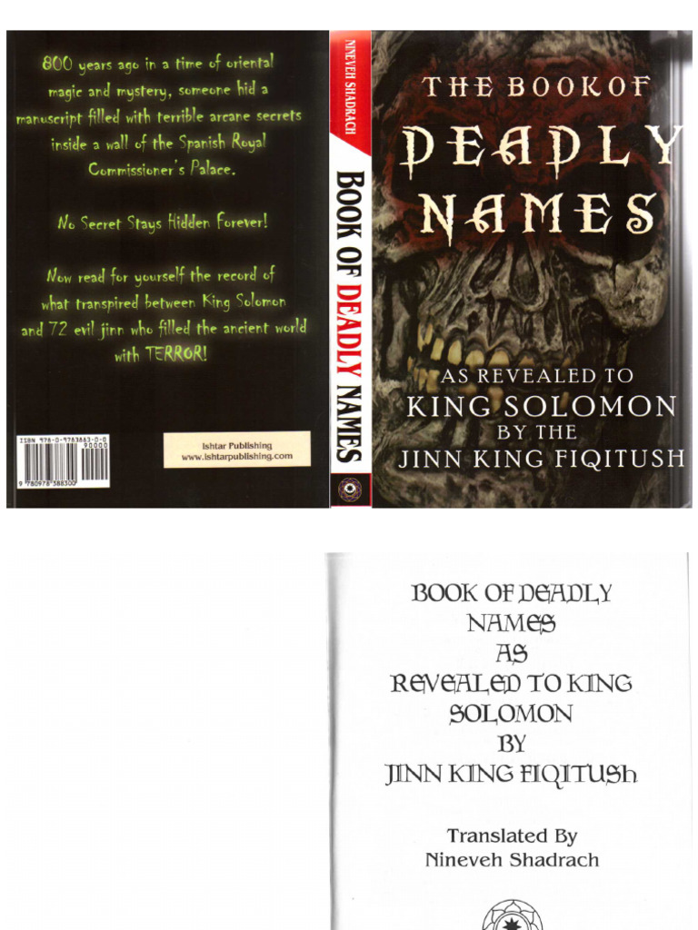 (Jinn King Fiqitush) Book of Deadly Names As Revea 250211 093633 | PDF