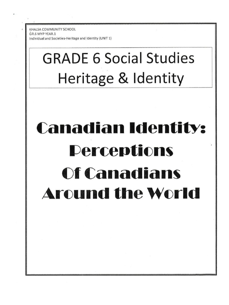 Canadian Identity and Perception of Canadians Around The World | PDF