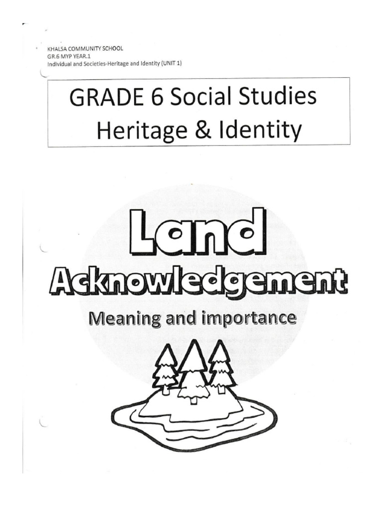 Land Acknowledgement | PDF