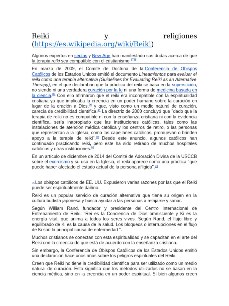 Reiki y Religiones | PDF | Reiki | Creencia religiosa y doctrina
