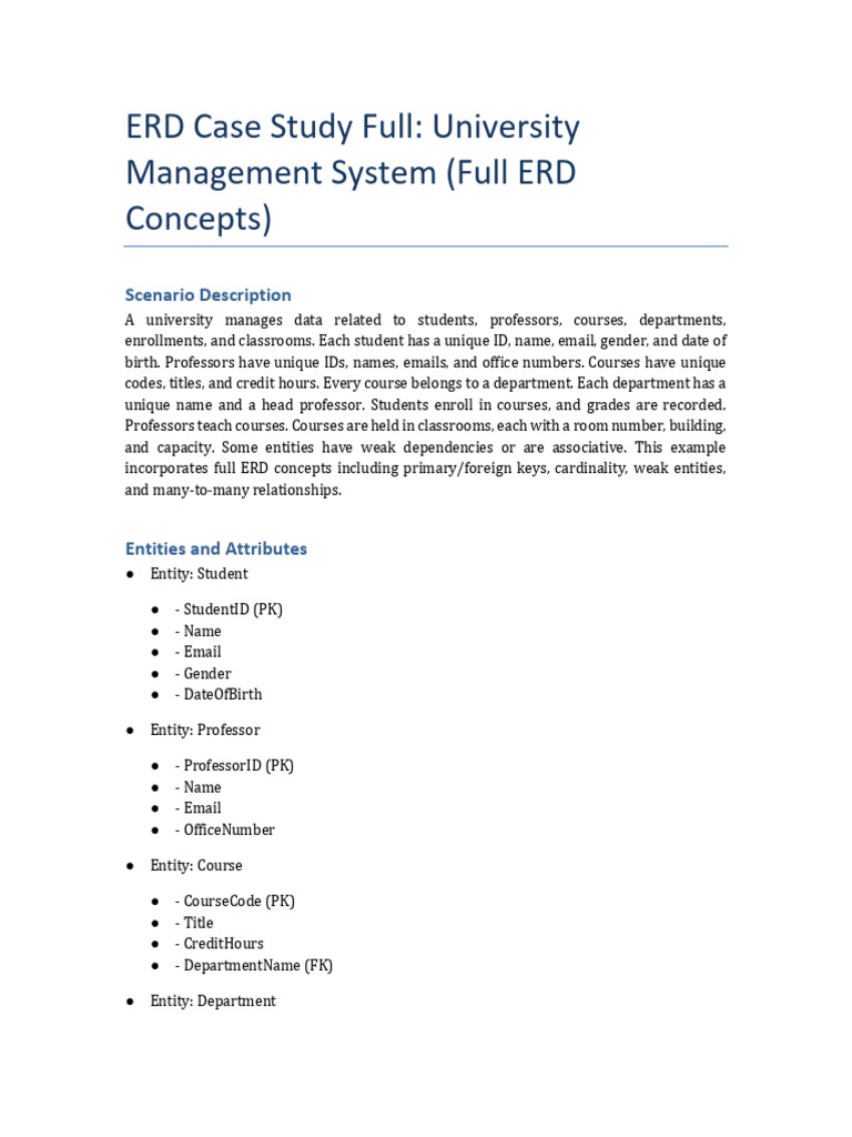 ERD Case Study 4 | PDF | Databases | Software Design