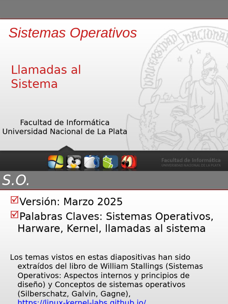 Tema 2 - Llamadas Al Sistema | PDF | Sistema operativo | Kernel (sistema operativo)