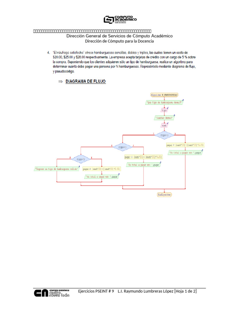 09 Ejercicios PSEINT | PDF