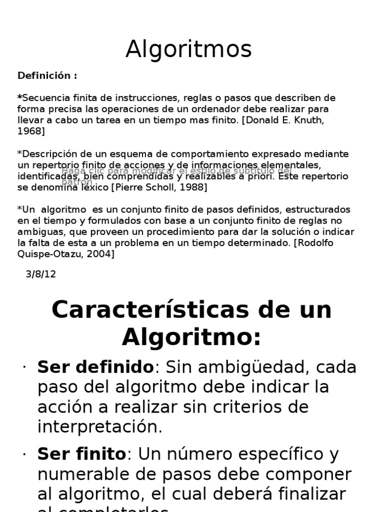 Algoritmos Clase 01 | PDF | Algoritmos | Informática teórica